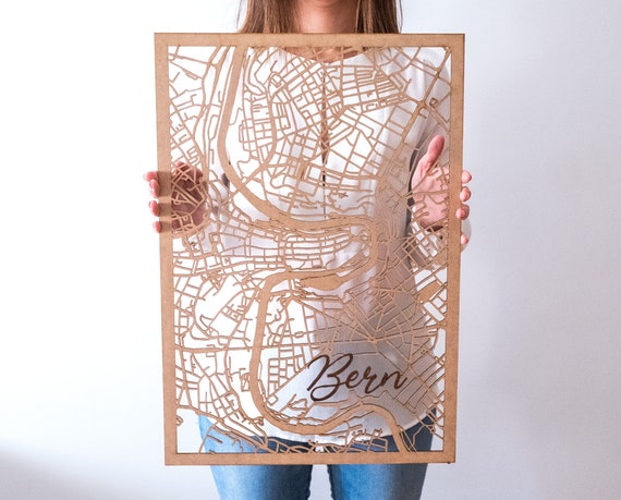 Wood Art Wood City Map Engraved Map Wood World Map With - Etsy