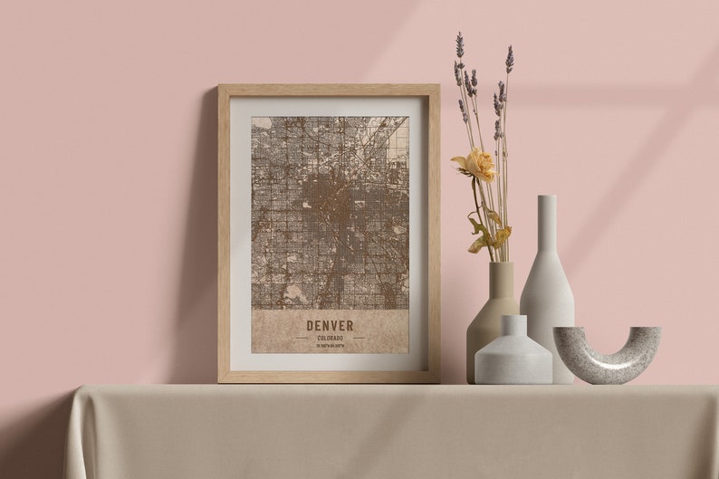 Wooden Map of Denver Colorado. 3D Laser Engraved Custom - Etsy