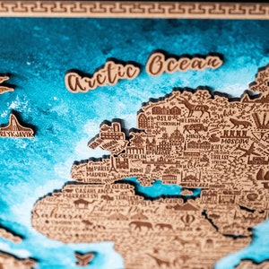 Wooden Custom Map. Wood World Map Wall Art - Wood Art World Map, Wooden ...