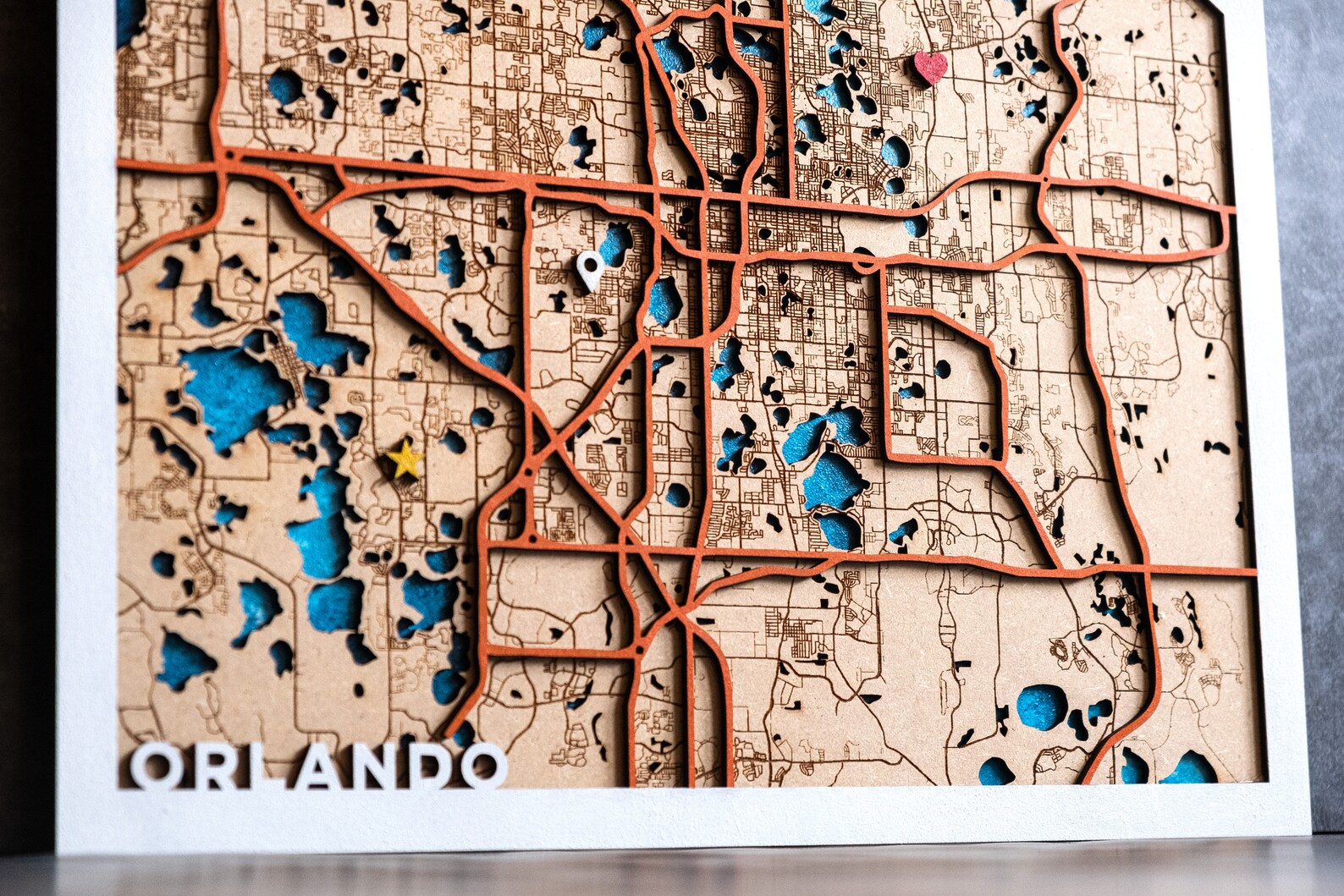Custom Laser Cut Wood City Map, Personalized Wall Art - Etsy