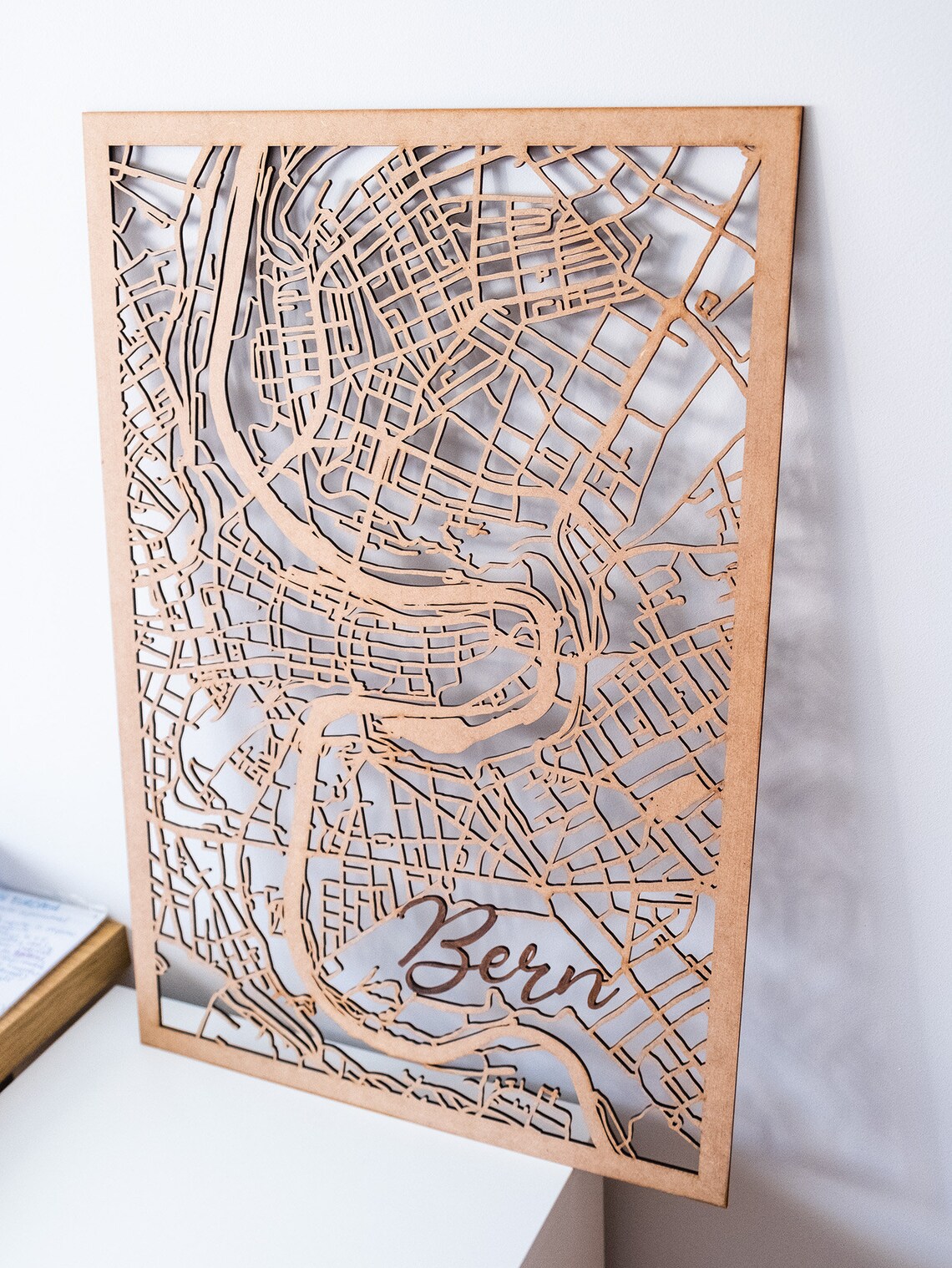 Wood Art Wood City Map Engraved Map Wood World Map With | Etsy