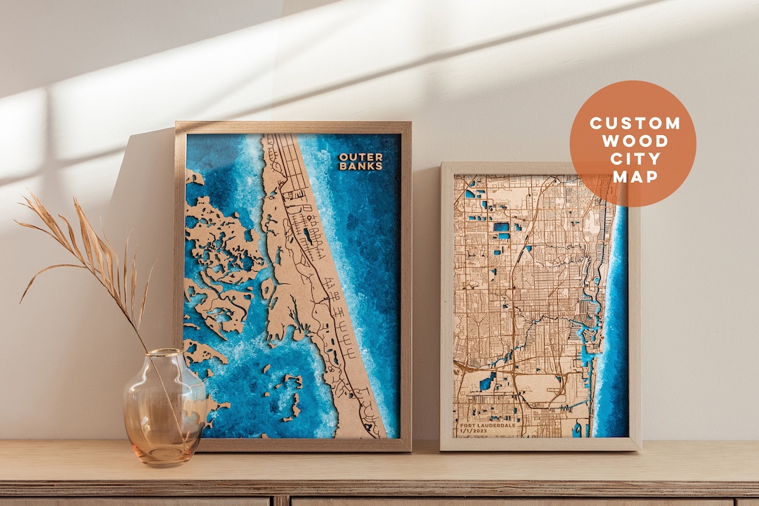 Custom City Maps on Wood - Any City in the World - Christmas Present ...