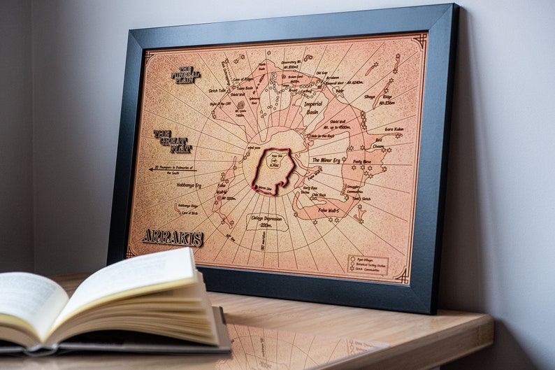 Dune Map, Arrakis Map, Map of Arrakis, Dune Map Poster, Dune Map, Wall ...