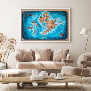 Mapa De Madera De Final Fantasy X, Regalo Para él, Mapa De Spira Mapa ...