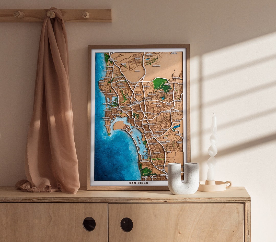 3D Multilayer City Map With Texts | 3D City Wood Map | 5th Anniversary ...