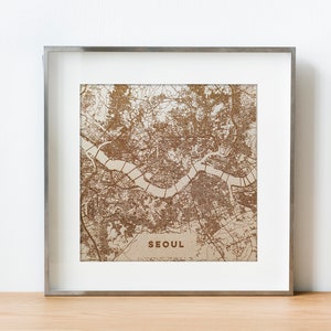 Custom City Map. Any City Engraved in Wood and Laser Cut. Custom Wood ...