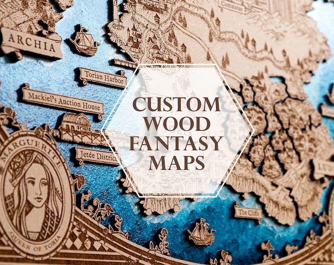 Fantasy Wood Maps. We Create Your Favorite Fantasy Map in Wood ...