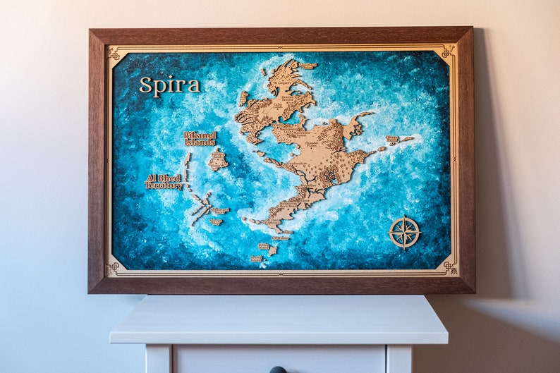 Mapa De Madera De Final Fantasy X, Regalo Para él, Mapa De Spira Mapa ...