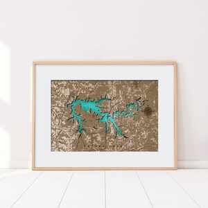 Laser Cut Wood Lake Map Any Lake Map Wood Anniversary Gift Idea ...
