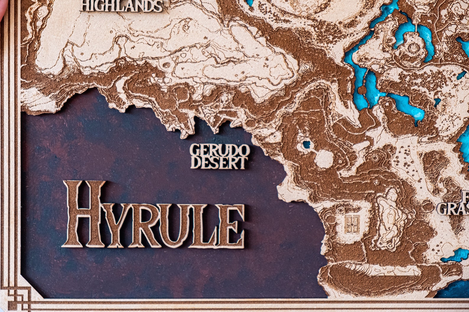 Laser Engraved Zelda Map, Breath of the Wild Hyrule, Gamer Gift - Etsy