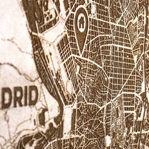 Woodcut Map of Any City Personalized With a Location Icon. - Etsy