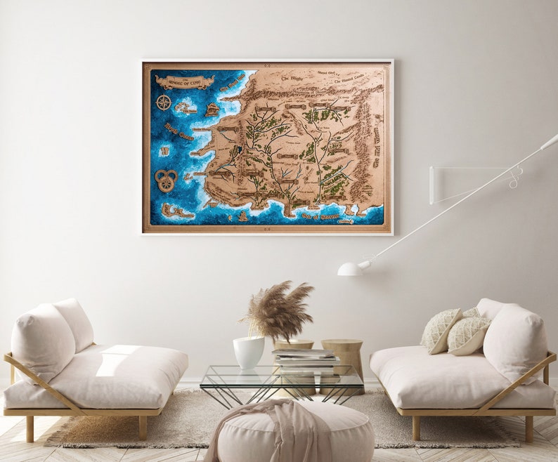 The Wheel of Time Wood Map Gift for Him Westlands Map Wheel - Etsy