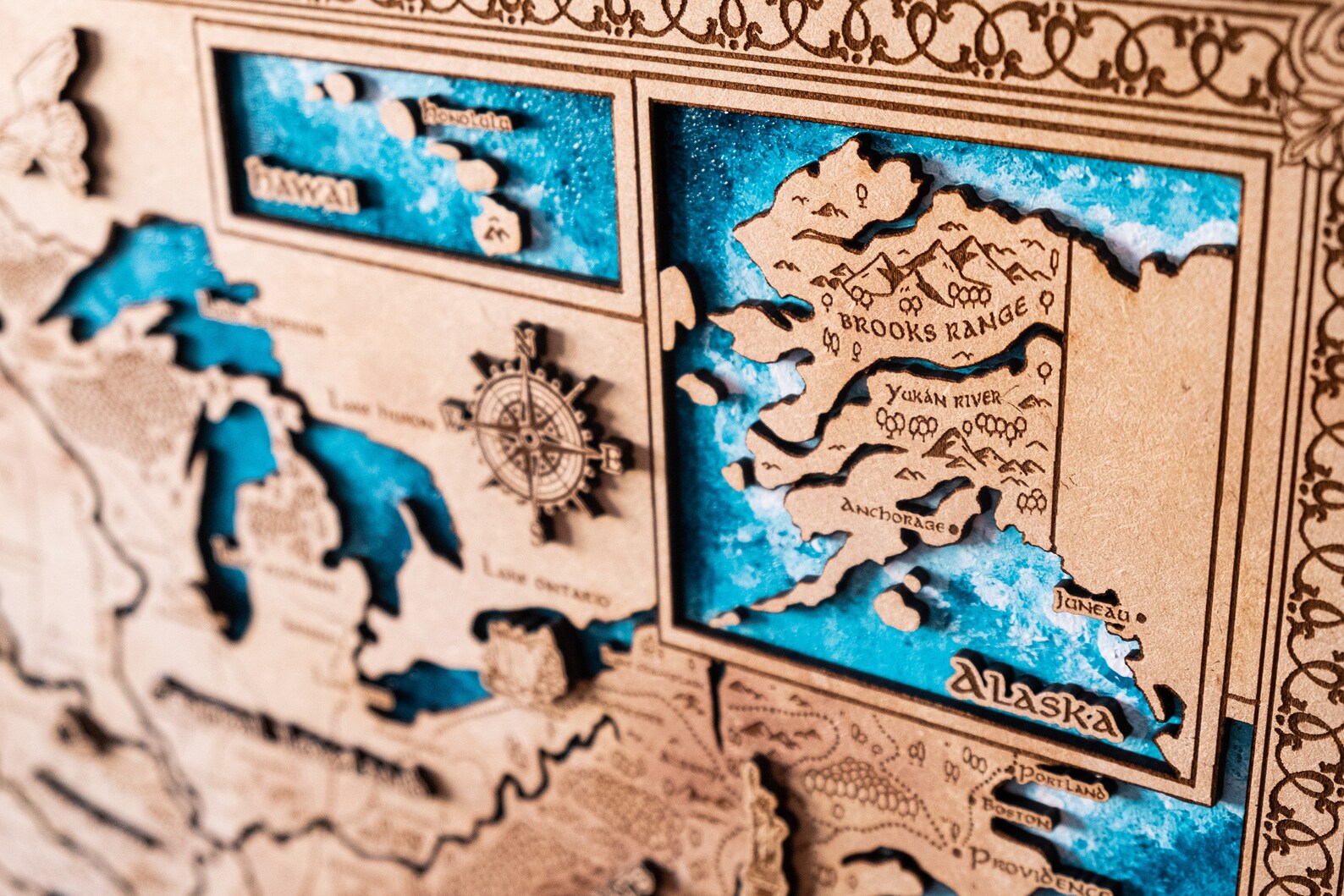 Fantasy Wood Maps. We Create Your Favorite Fantasy Map in - Etsy
