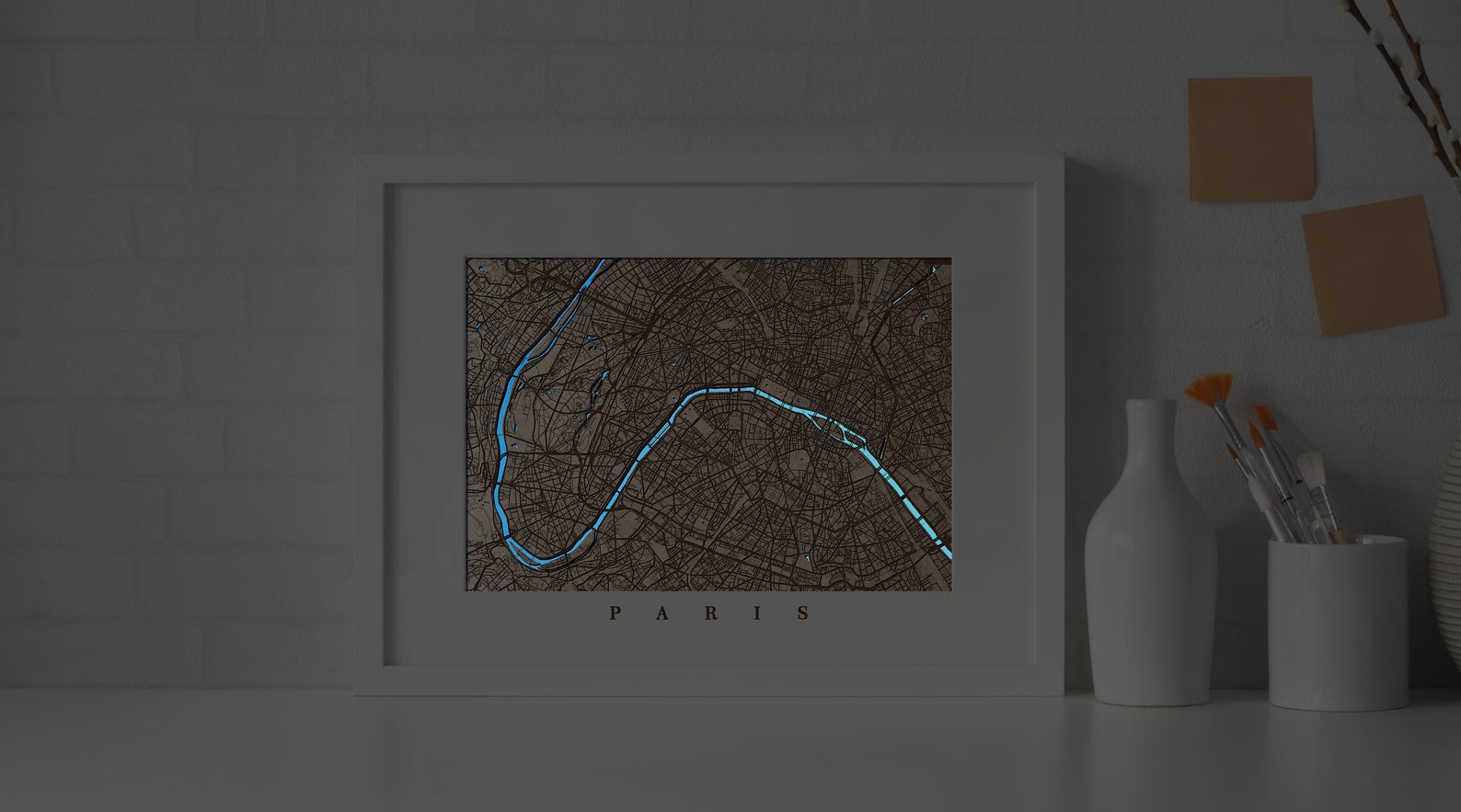 Wood Art Wood City Map. Custom Luminescent Wooden Map. City - Etsy
