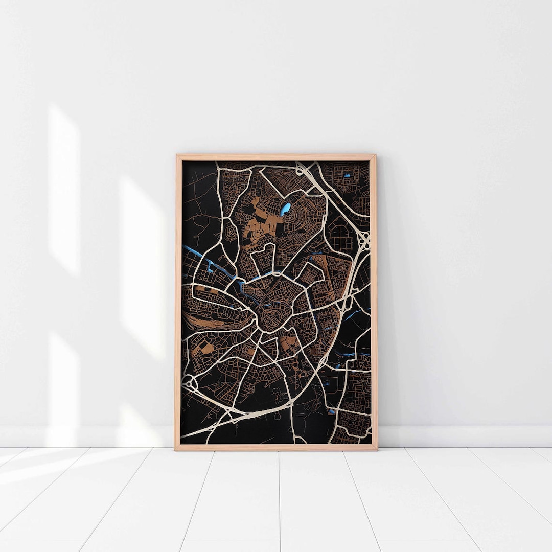 Multi-layer Laser Cut Wooden City Map, Layer State 3D Map, Wood ...