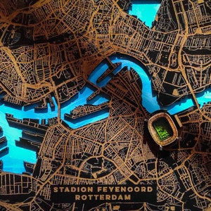3D Wood Soccer Stadium Map, Laser Cut Wall Art - Etsy