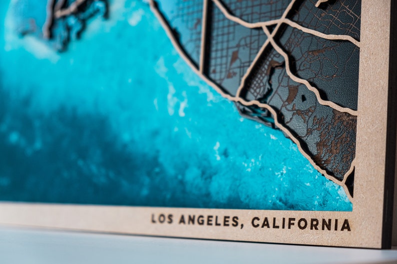 Personalize Gift. Custom River Map. Woodcut Map. Wood Map. | Etsy