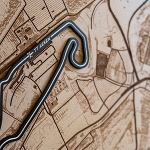 TT Assen Circuit Map. Wood F1 Circuits. Car Circuits Laser Engraved in ...