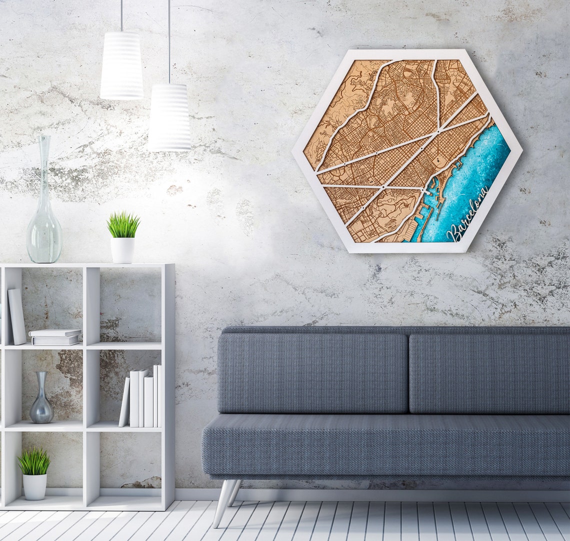 3D Multilayer City Map 3D City Wood Map 5th Anniversary | Etsy