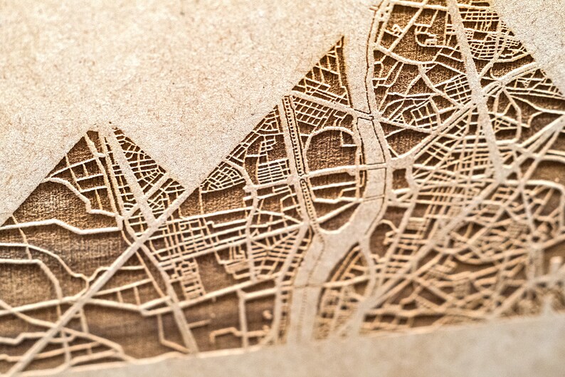 Engraved and Personalized Map. Monument City Custom Map. - Etsy