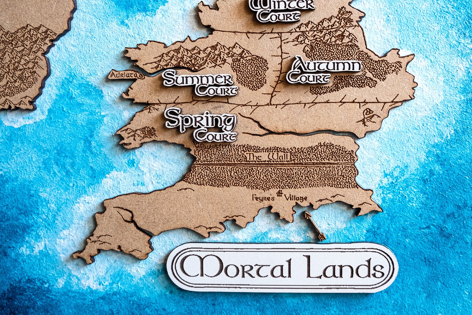 Mapa De Madera De ACOTAR a Court of Thorns and Roses, Regalo Para él ...