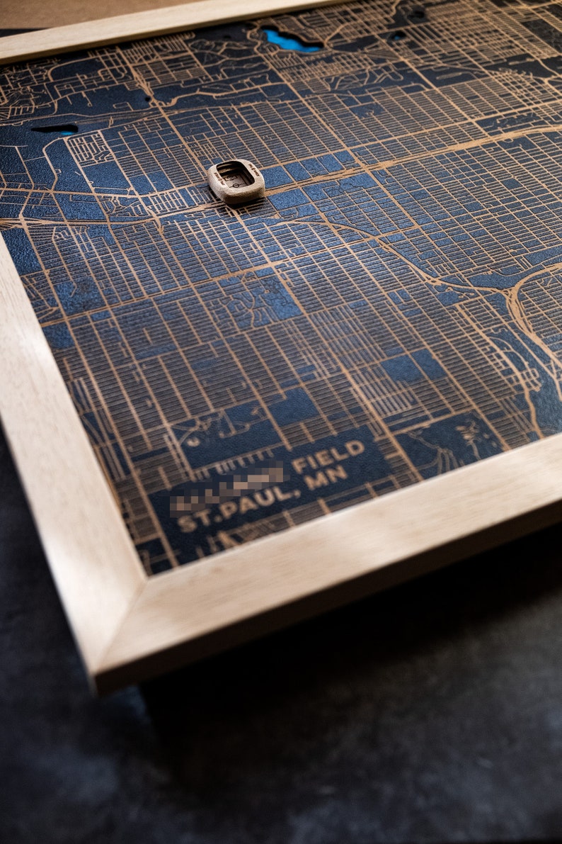 3D Soccer Custom Wood Stadium. Wood Stadium. Decor Stadium Map. Laser ...