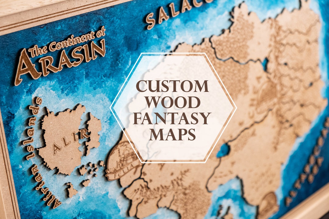 Custom Fantasy Map | Fantasy Style Map | Custom World | Worldbuilding ...