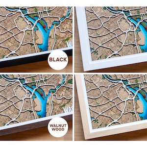 3D Multilayer City Map 3D City Wood Map 5th Anniversary Gift Wooden Map ...