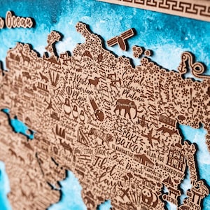 Wooden Custom Map. Wood World Map Wall Art - Wood Art World Map, Wooden ...