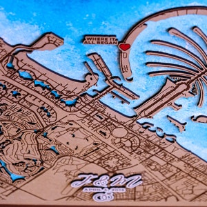 Laser Wood Decor City Wooden Map Laser Engraved Custom Map Art Wood Map ...