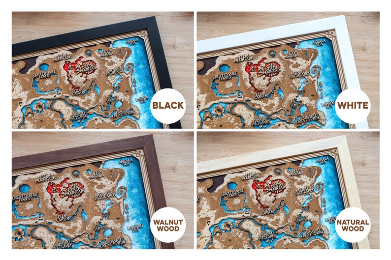 Fantasy Wood Maps. We Create Your Favorite Fantasy Map in - Etsy