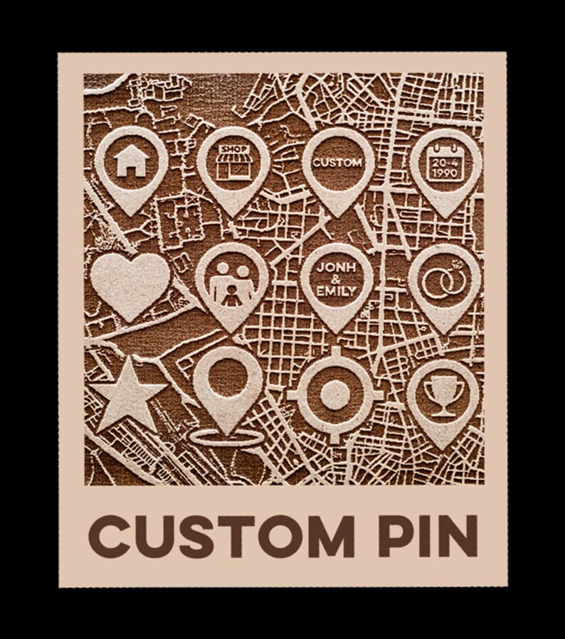 Engraved Wood City Map: Custom Laser Cut Wooden Art - Etsy