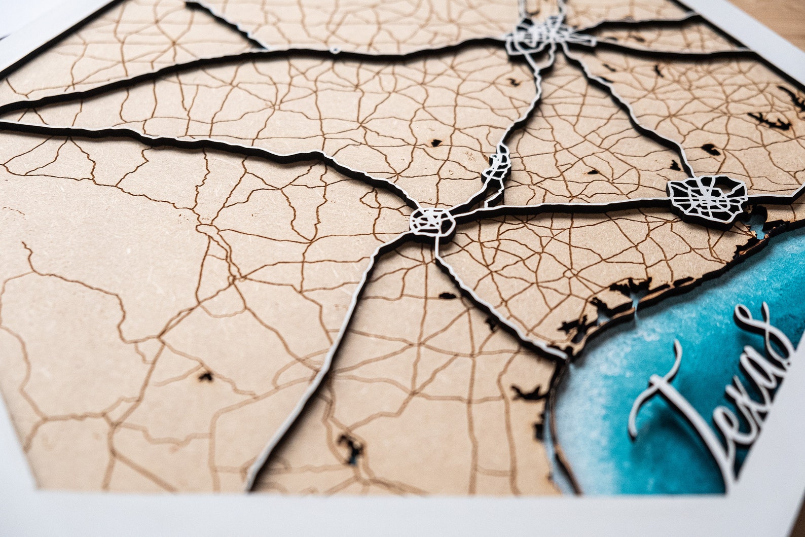 3D Multilayer City Map 3D City Wood Map 5th Anniversary | Etsy