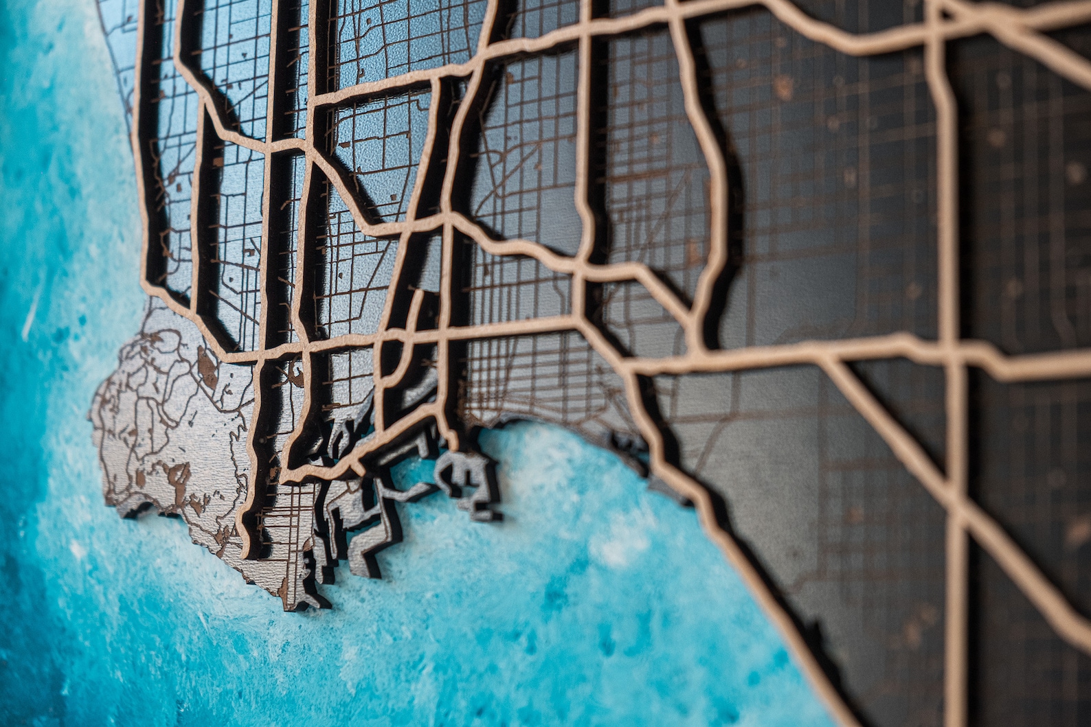 Personalize Gift. Custom River Map. Woodcut Map. Wood Map. | Etsy