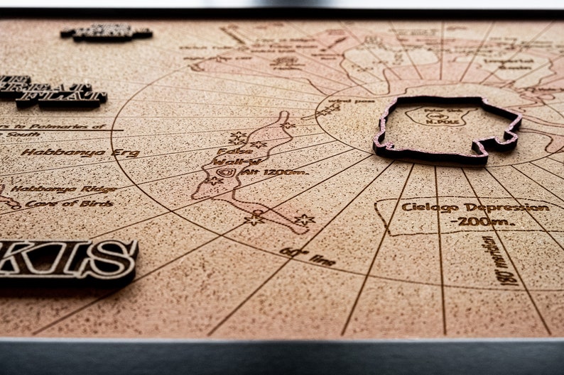 Dune Map, Arrakis Map, Map of Arrakis, Dune Map Poster, Dune Map, Wall ...
