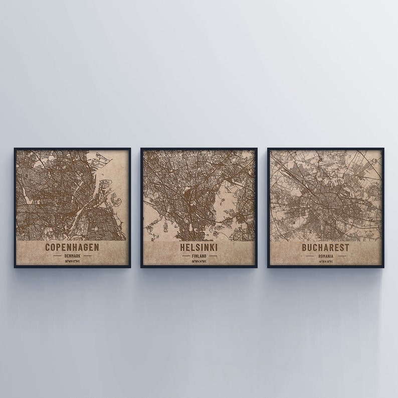 Wooden map of Vancouver Canada. 3D laser engraved custom | Etsy