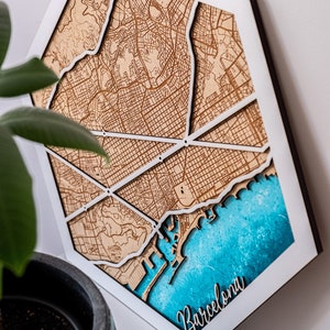 3D Multilayer City Map | 3D City Wood Map | 5th Anniversary Gift ...