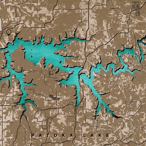 Laser Cut Wood Lake Map Any Lake Map Wood Anniversary Gift Idea ...