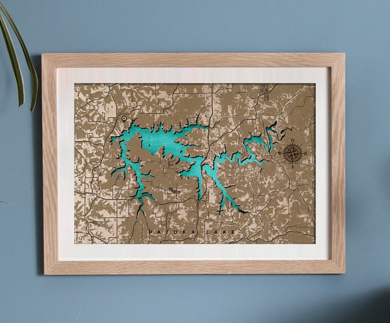 Laser Cut Wood Lake Map Any Lake Map Wood Anniversary Gift - Etsy