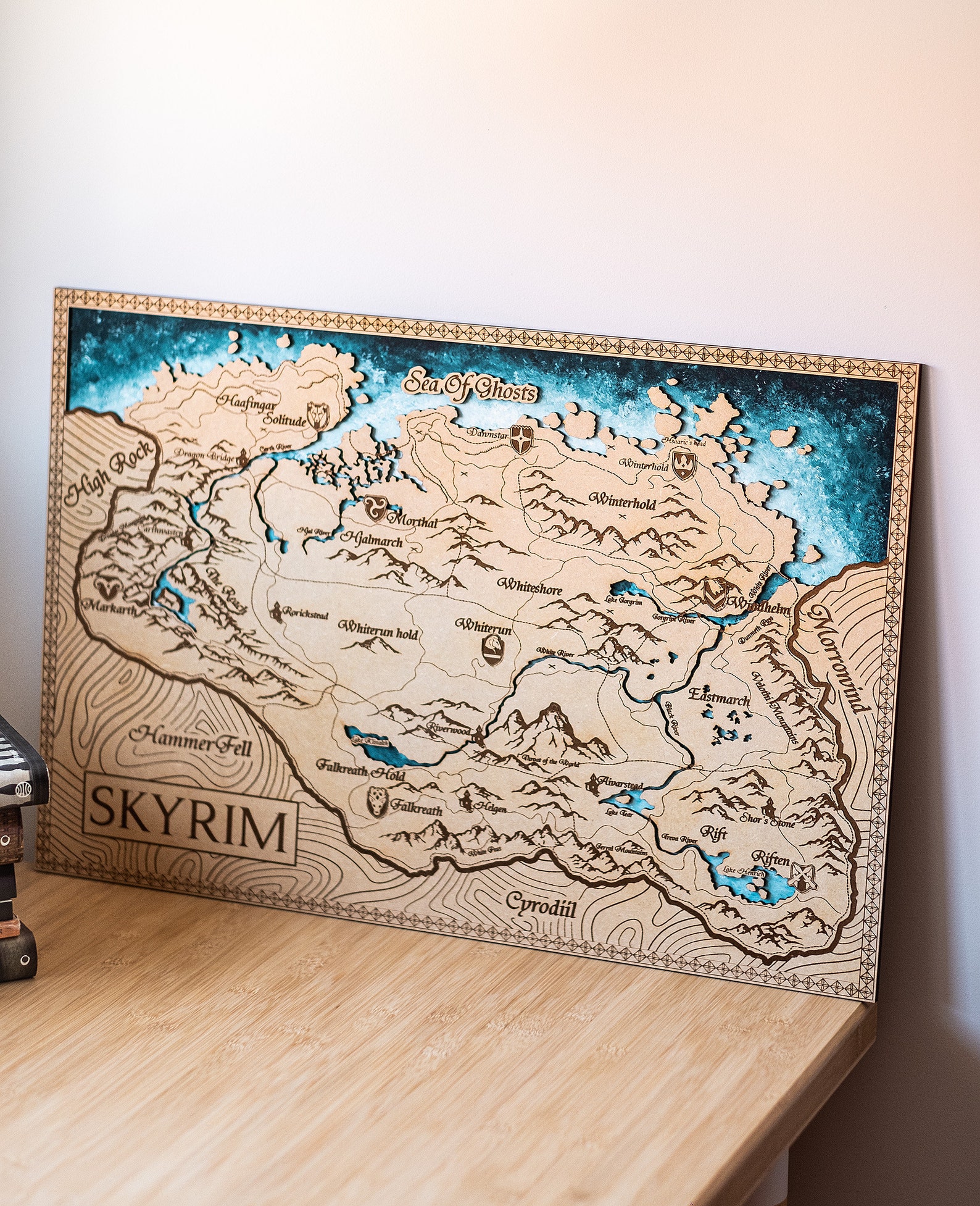 Skyrim Map Tamriel Map Map of Skyrim Skyrim Map Poster - Etsy UK