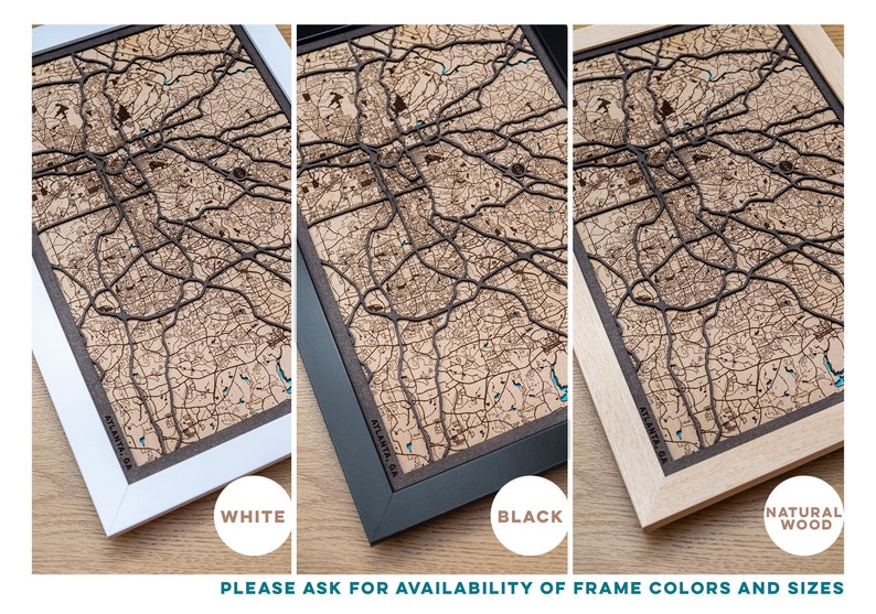 Custom Wood Map Art: Engraved City & Town, Personalized Gift - Etsy
