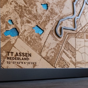 TT Assen Circuit Map. Wood F1 Circuits. Car Circuits Laser Engraved in ...