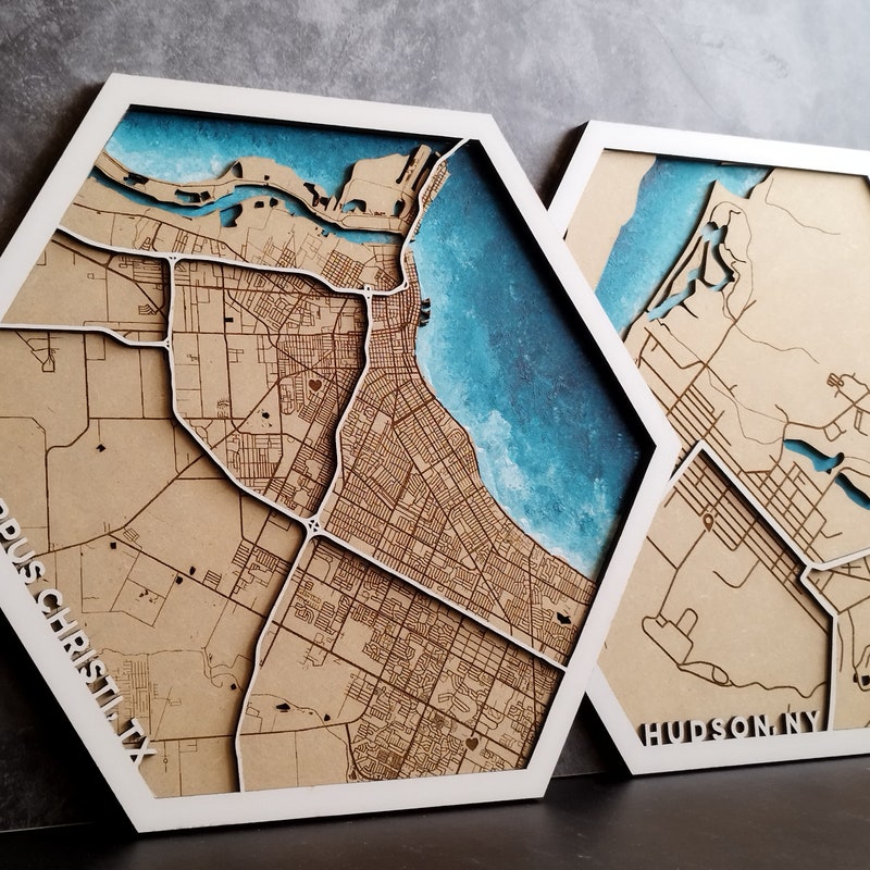 Wood Map - Etsy