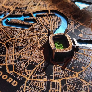 3D Wood Soccer Stadium Map, Laser Cut Wall Art - Etsy