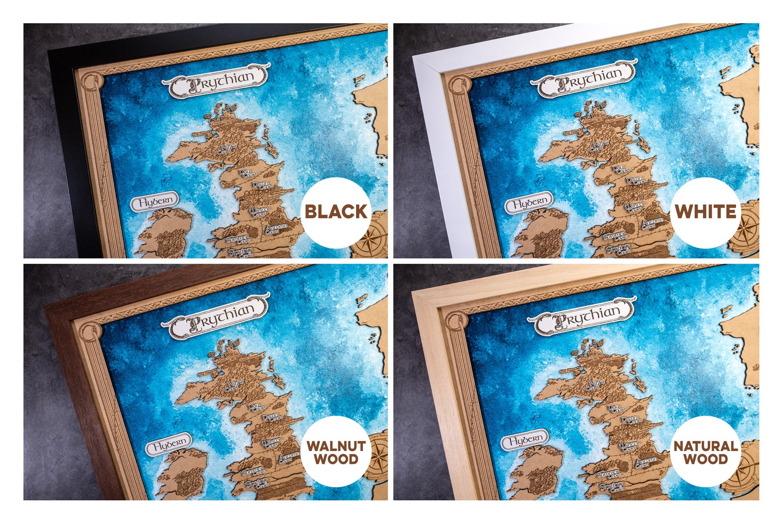 Mapa De Madera De ACOTAR a Court of Thorns and Roses, Regalo Para él ...