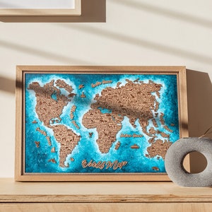 Wooden Custom Map. Wood World Map Wall Art - Wood Art World Map, Wooden ...