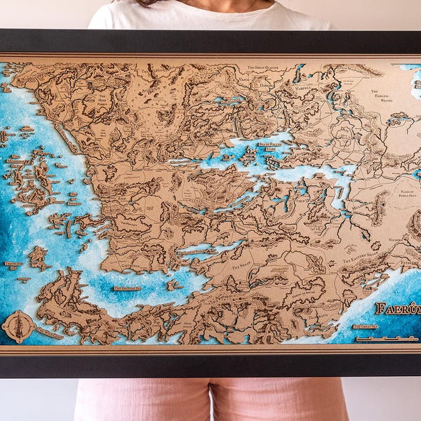 Sword Coast Wood Map - Etsy