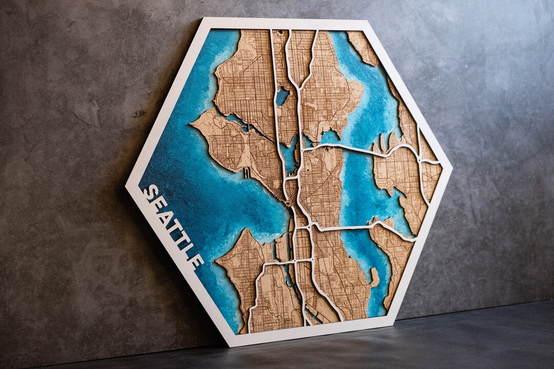 Wooden Custom Map. Laser Wood Decor City Custom Wooden Map Laser ...