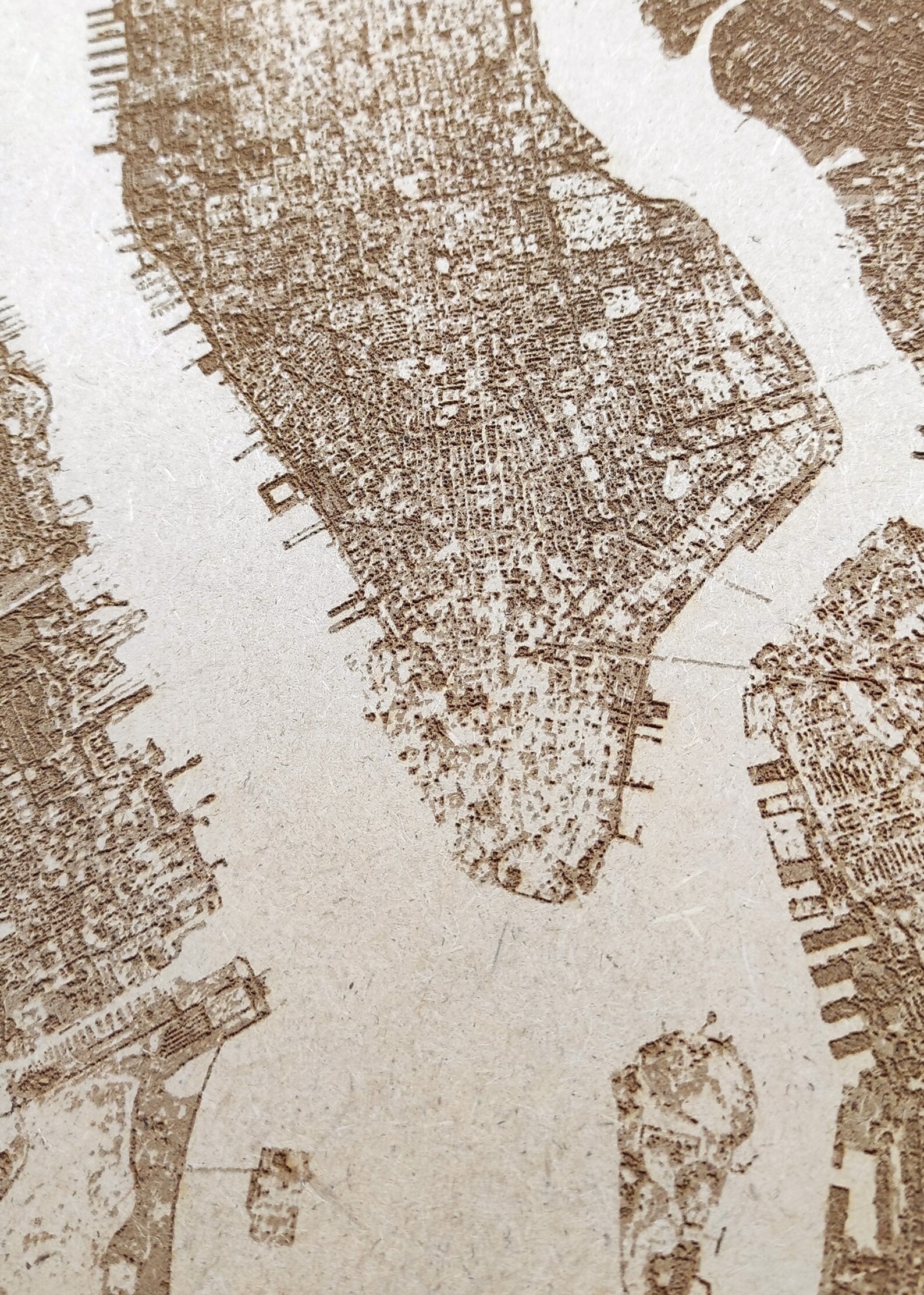 Laser Cut Wood Map Art: Manhattan NYC Satellite Print - Etsy