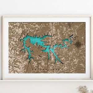 Laser Cut Wood Lake Map Any Lake Map Wood Anniversary Gift Idea ...